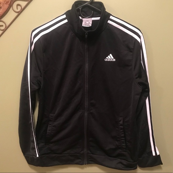 adidas | Jackets & Coats | Adidas Blackwhite Track Jacket Sz Xl | Poshmark